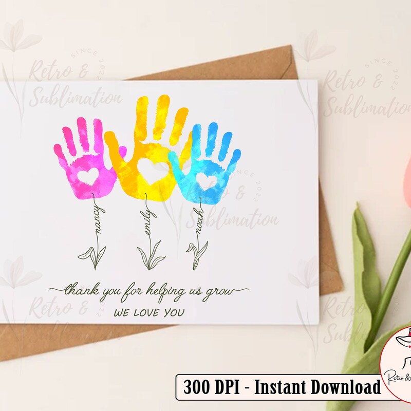 Handprint Flower Art - Etsy