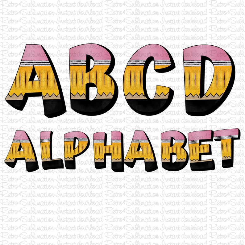 Abcd Alphabets Png, Abcd Pencil Design Png, School Alpha Png, Teacher ...