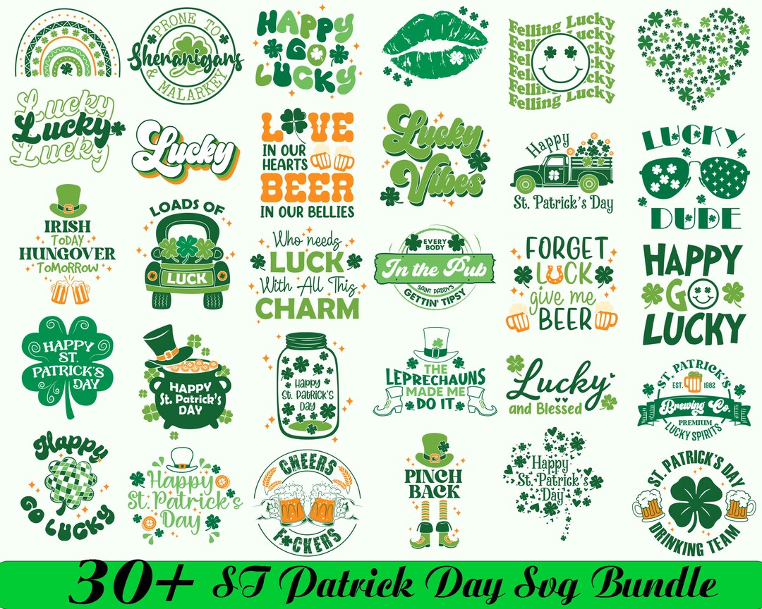 Paquete SVG del día de San Patricio, SVG del día de San Patricio, SVG ...