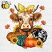 Heifer Cow Png Thanksgiving Png Western Fall Vibes (Instant Download ...