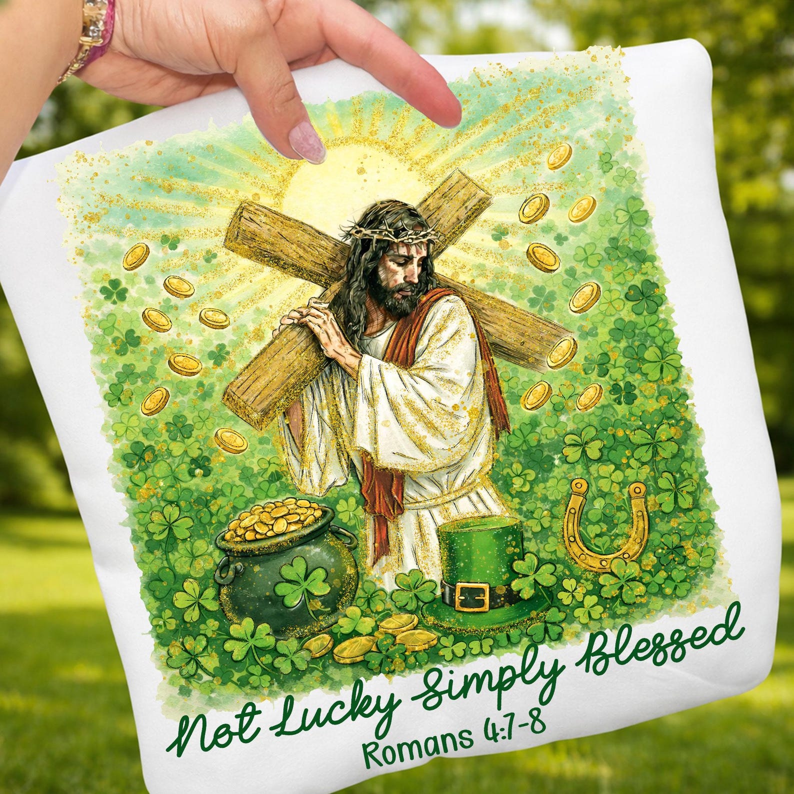 Jesus St Patricks PNG Bundle: Not Lucky Simply Blessed Png, Bible Verse ...