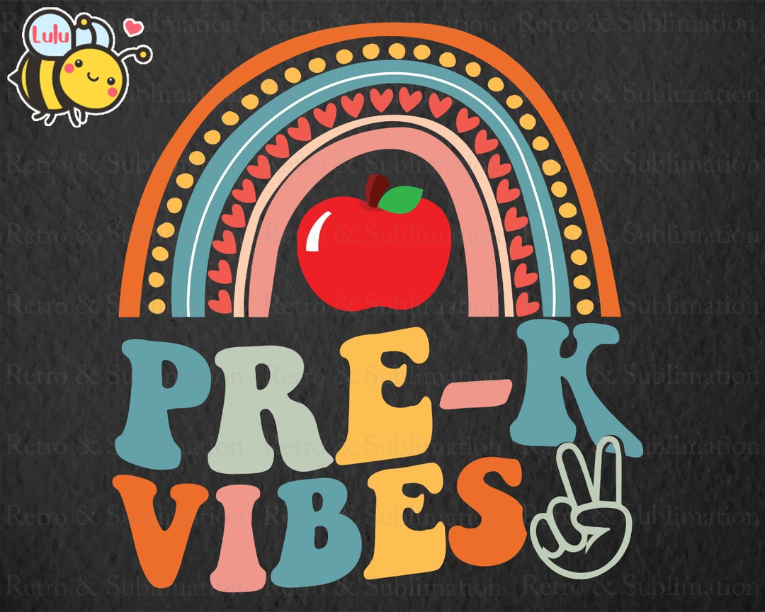 Pre-k Vibes Rainbow Svg, First Day of School Svg, Back to School Svg ...