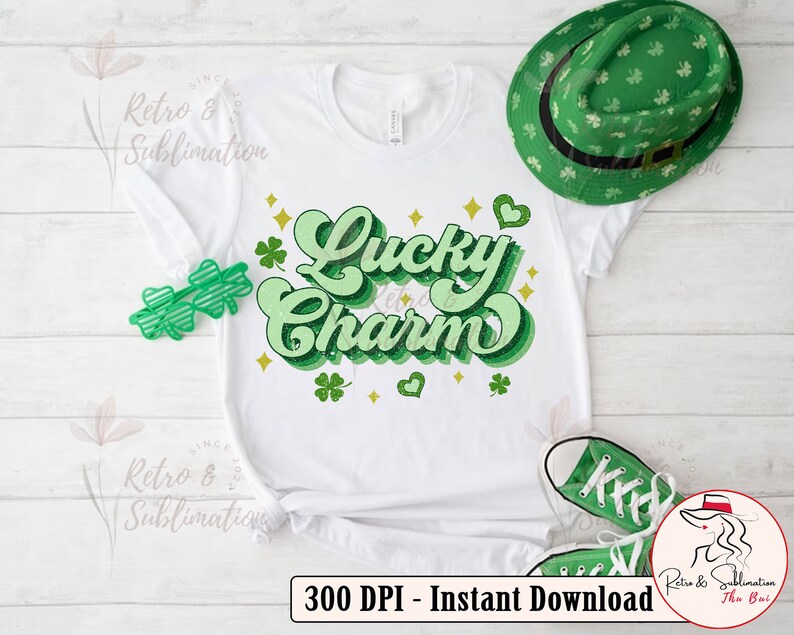 Retro St Patricks Day Png St Patricks Day Lucky Charm Png - Etsy