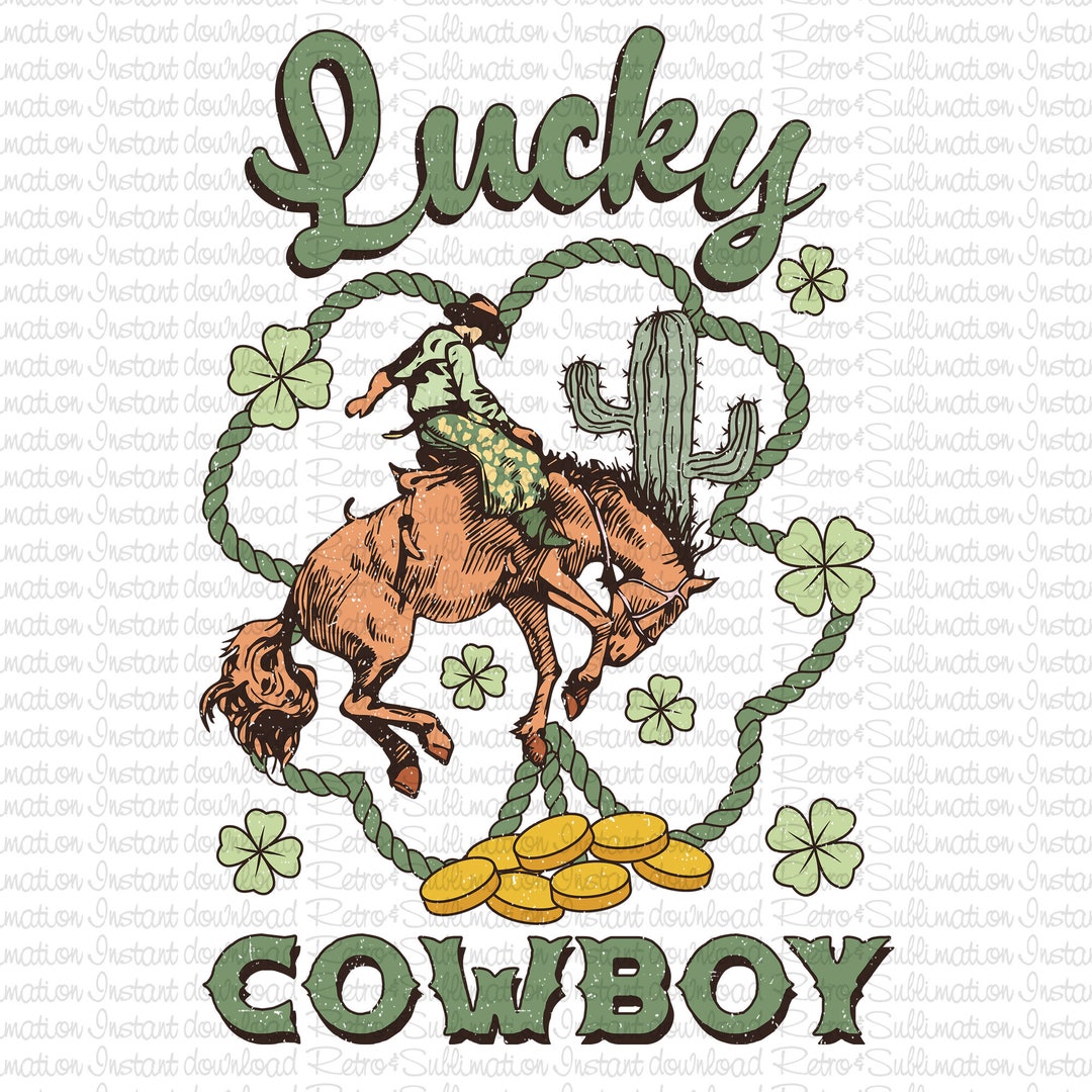 Lucky Cowboy Png, St Patrick Day Png, Western St Patrick Day Png, St ...