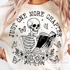 Just One More Chapter Svg, Book Lover Svg, Read More Books Svg ...