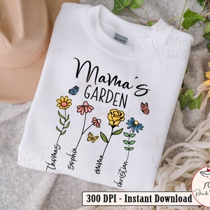 Personalization Mama Png, Flower Png, Mothers Day Png, Floral Mama's ...