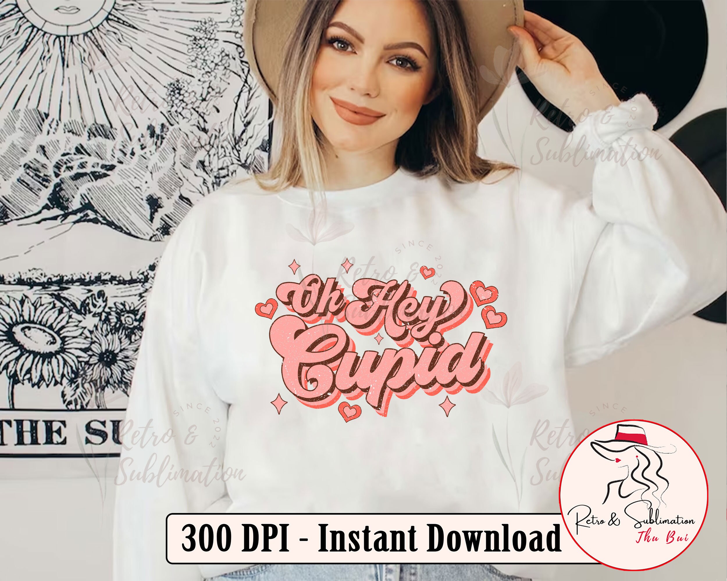 Retro Oh Hey Cupid Png, Valentine's Png, Valentine's Day PNG, XOXO Png ...