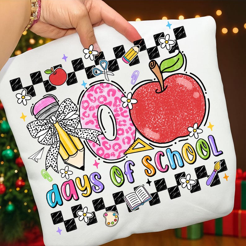 Preppy 100 Days of School PNG Bundle: Little Miss 100 Days Smarter Png ...