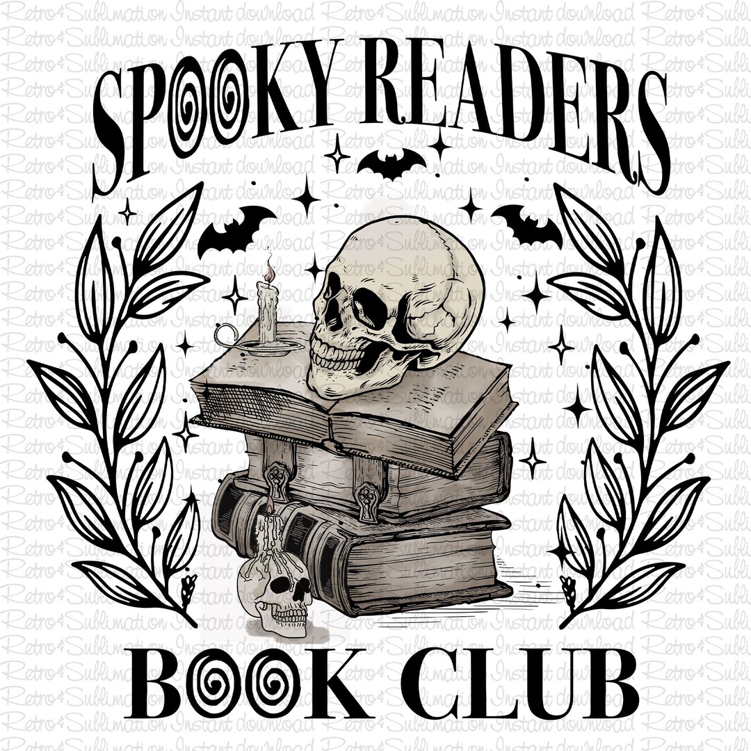 Spooky Reader Design Png, Ghost Png, Halloween Png, Bookish Design ...