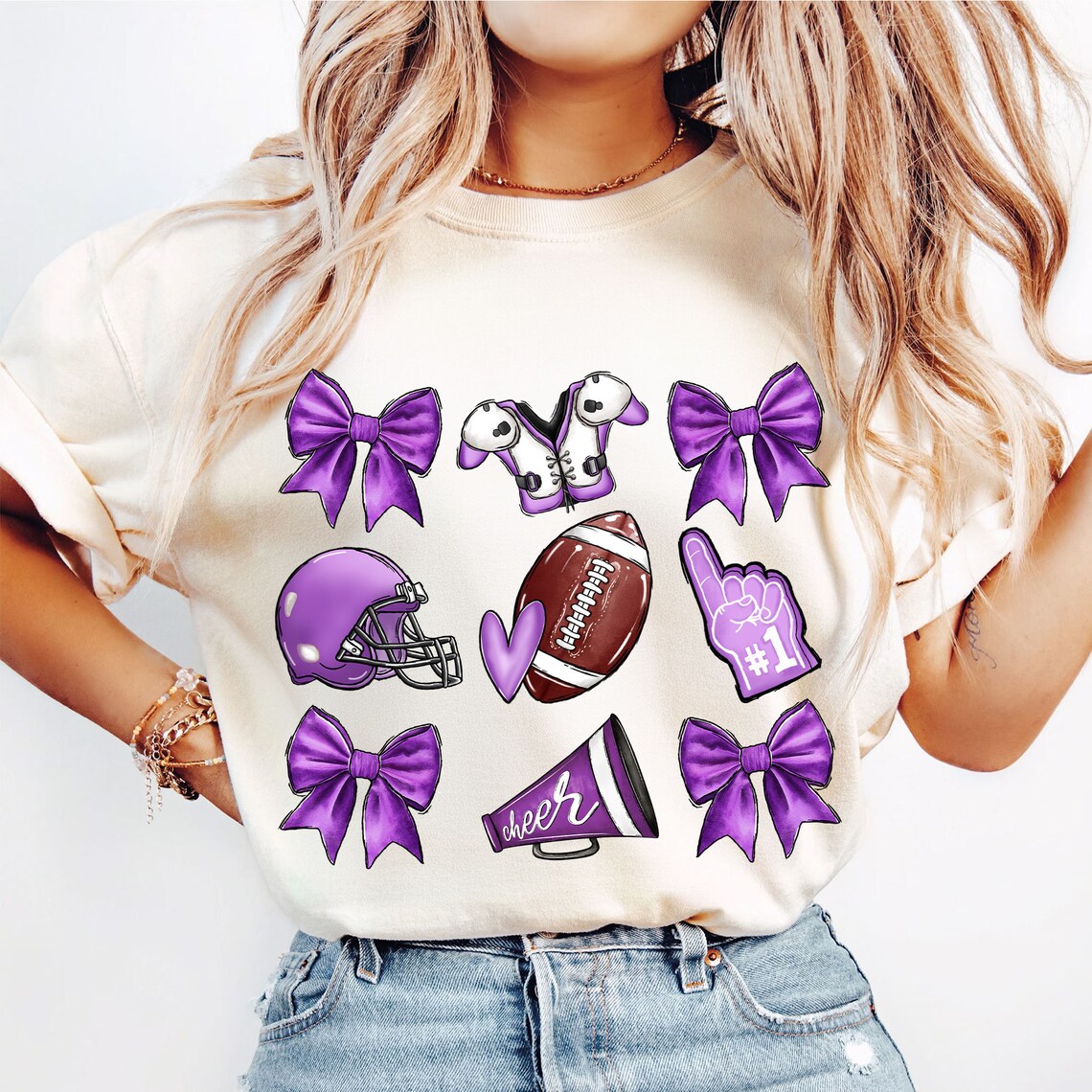 Purple Football Png, Coquette Purple Football Png, Game Day Football ...