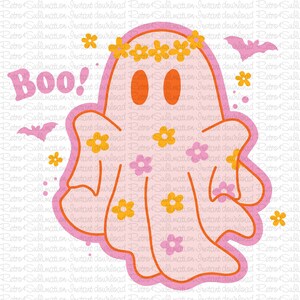Pink Boo Svg, Cute Pink Ghost Halloween Svg, Trendy Halloween Shirt ...