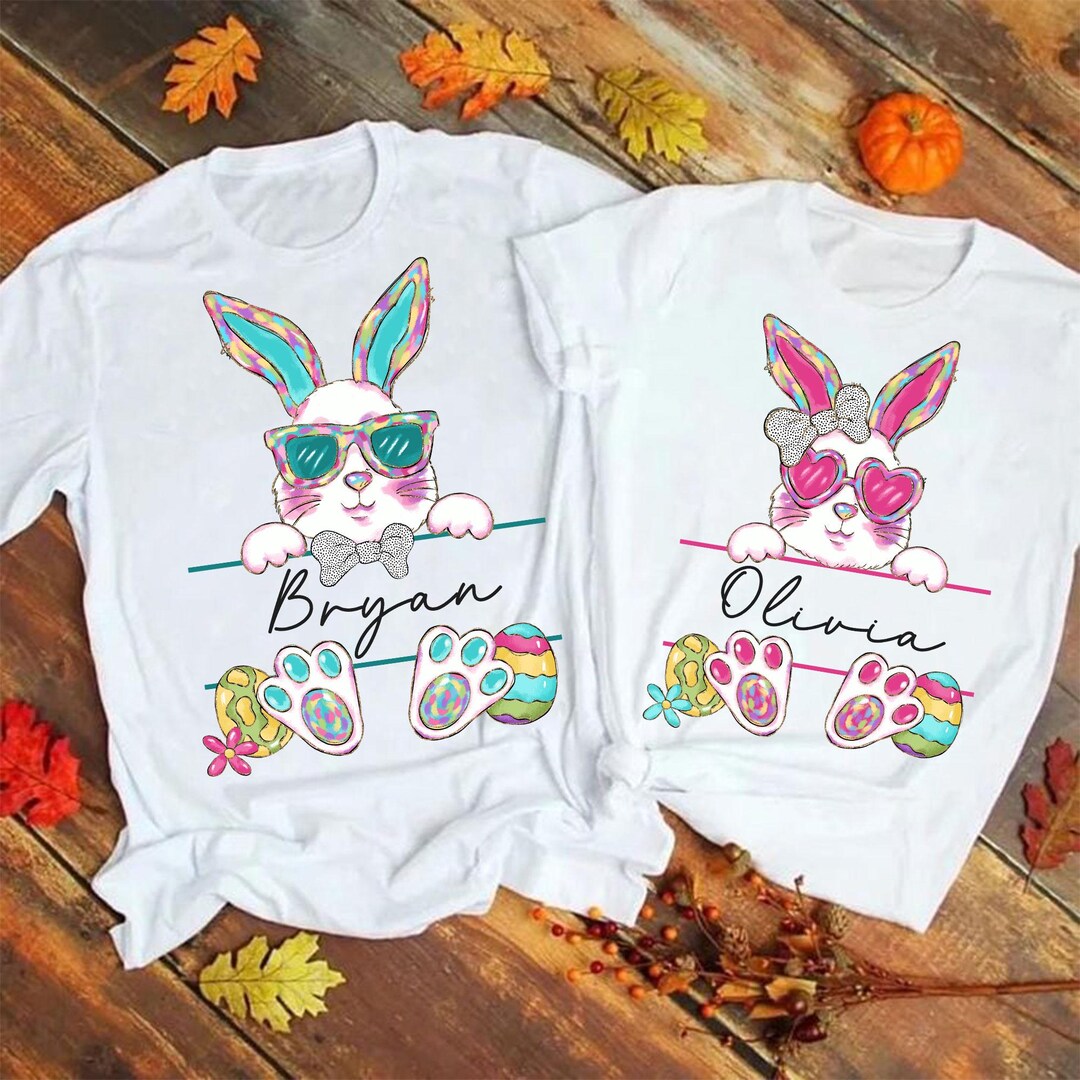 Personalized Easter Bunny Png, Cute Easter Rabbit Design, Custom Name ...