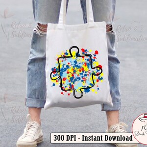 Watercolor Autism Puzzle Piece Png , Autism Awareness Png We Wear Blue ...