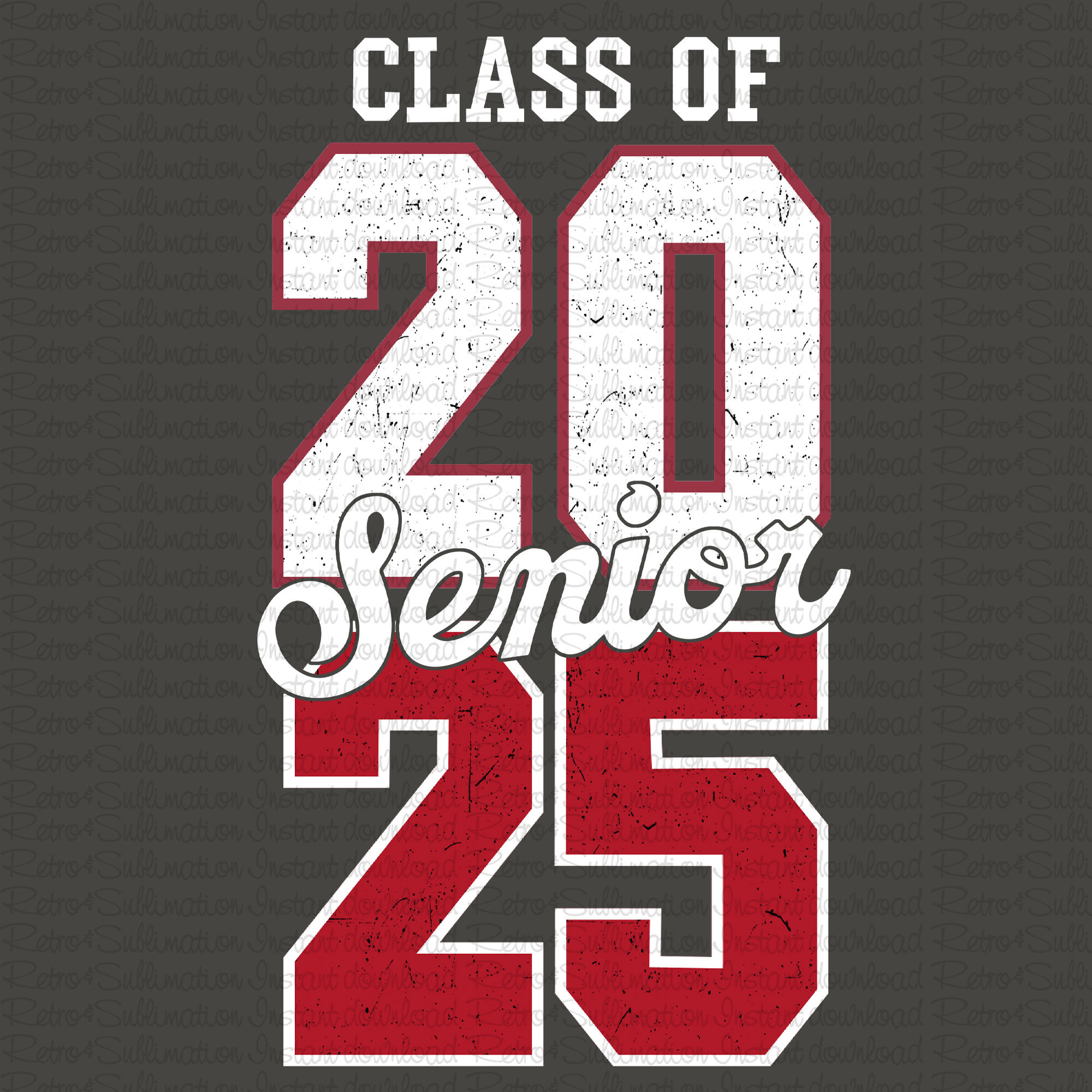 Retro Class of 2025 Senior Png, High School Senior Sublimation, Senior ...