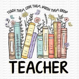 Floral Teacher Png, Teacher Png, Teacher Appreciation, Spring Boho ...