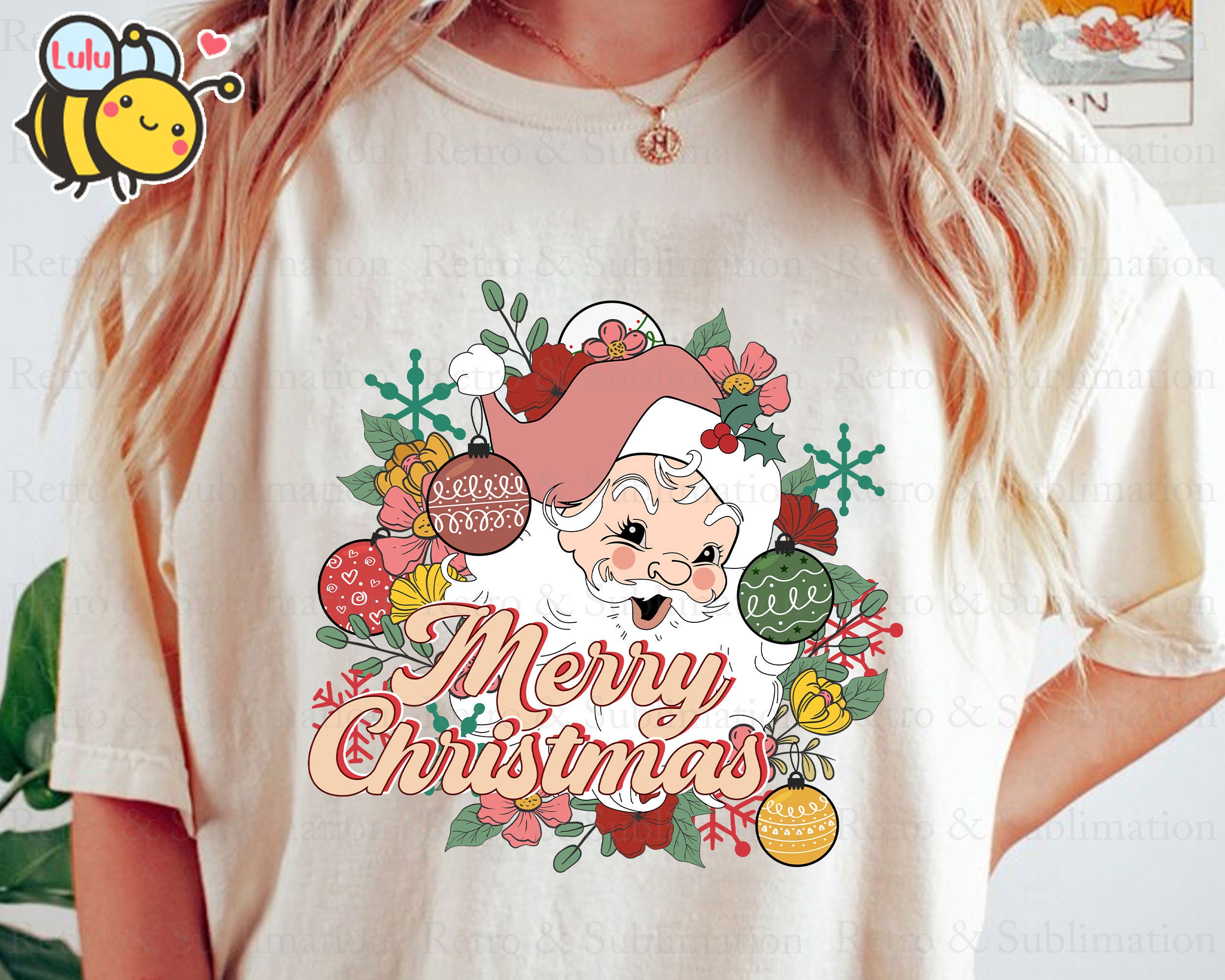 Merry Christmas Santa Claus Png, Pink Christmas Png, Retro Christmas ...
