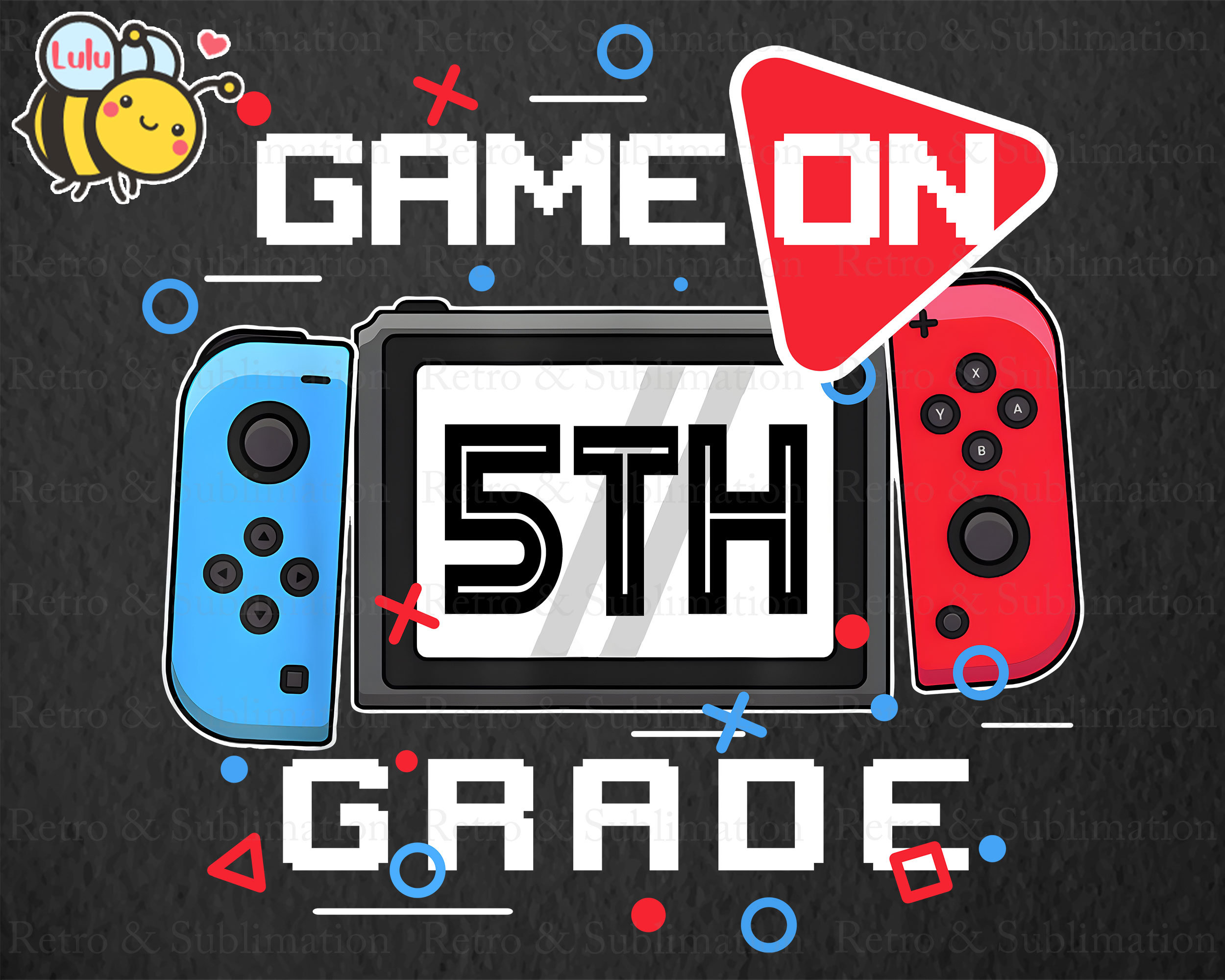 Game on 5th Grade Png, Back to School Png for Gamers, First Day of ...