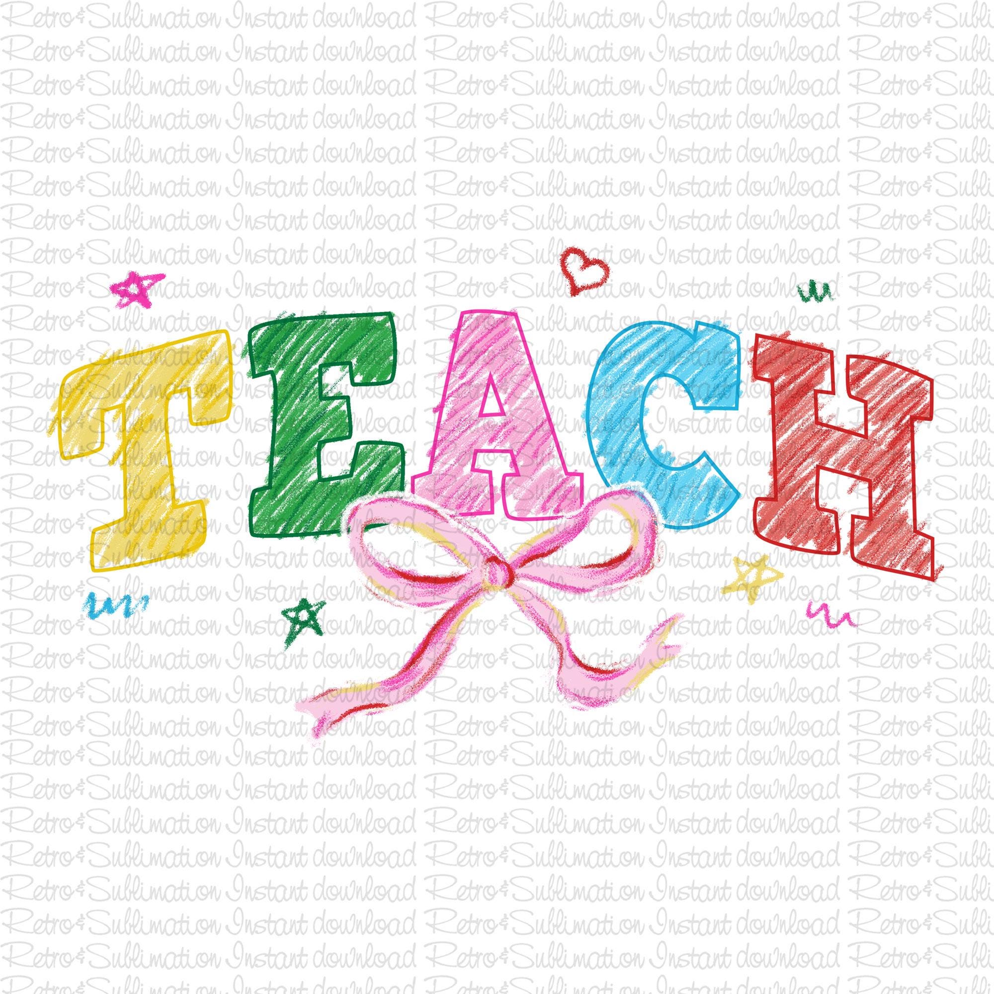Coquette Teach Png, Teacher Appreciation Png, Teacher Life Png, Back to ...