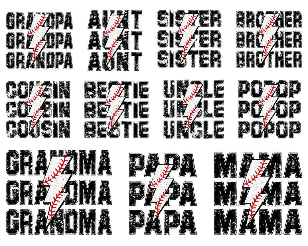 Personalized Baseball Family Png Bundle, Baseball Png, Sport Family Png ...