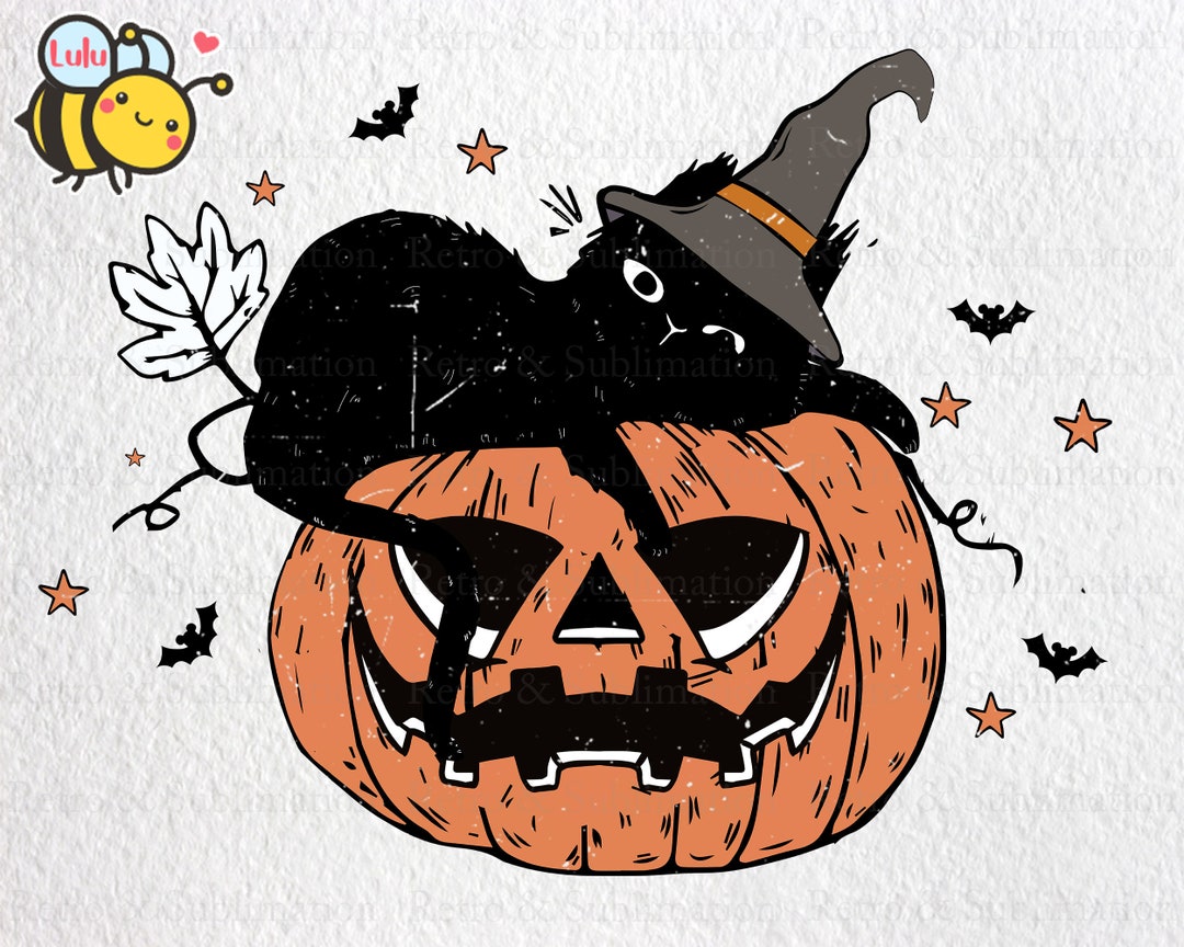 Halloween Black Cats Pumpkin Png, Happy Halloween Png, Halloween ...