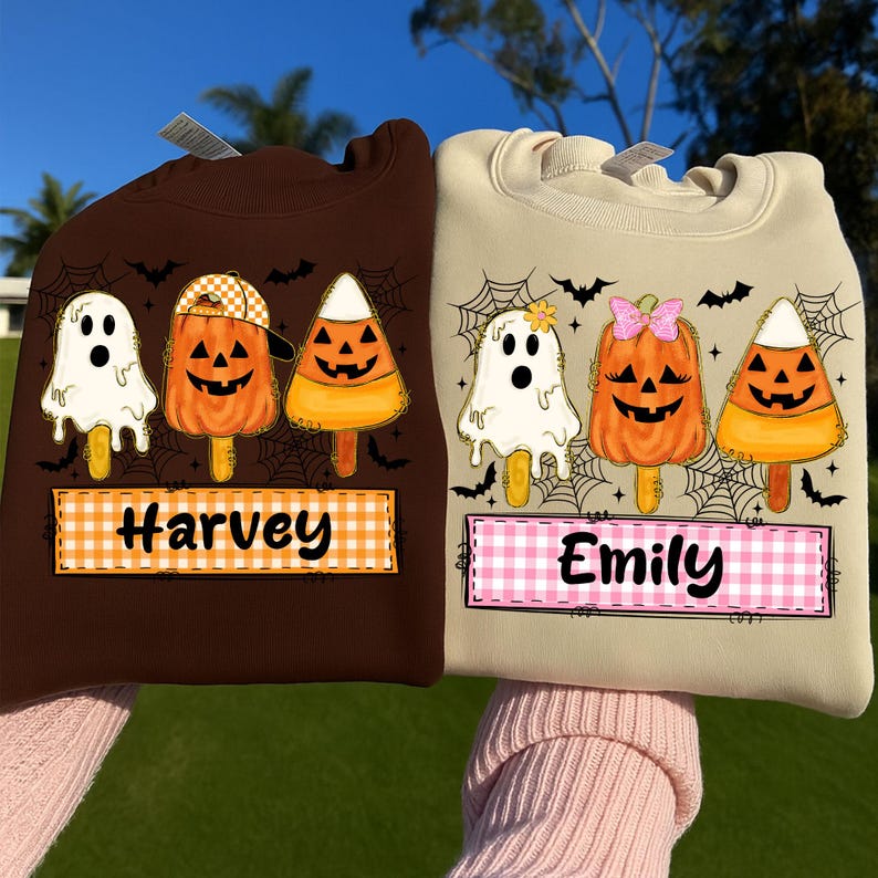 Custom Kids Halloween PNG - Cute Ghost, Pumpkin, Candy Corn ...