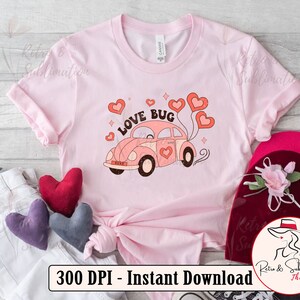 Retro Love Bug Valentine Png, Valentine's Png, Valentine Car Design ...