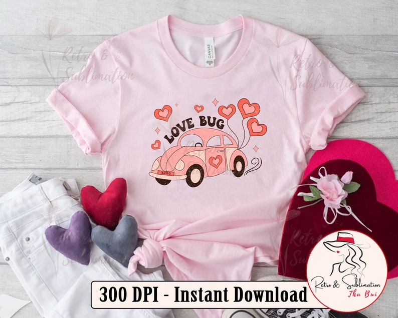 Retro Love Bug Valentine Png Valentine's Png Valentine - Etsy