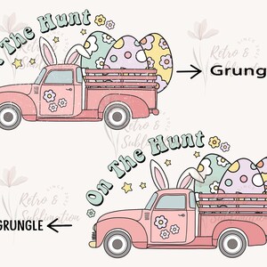 On the Hunt Png, Easter Png, Bunny Png, Happy Easter, Retro Png ...