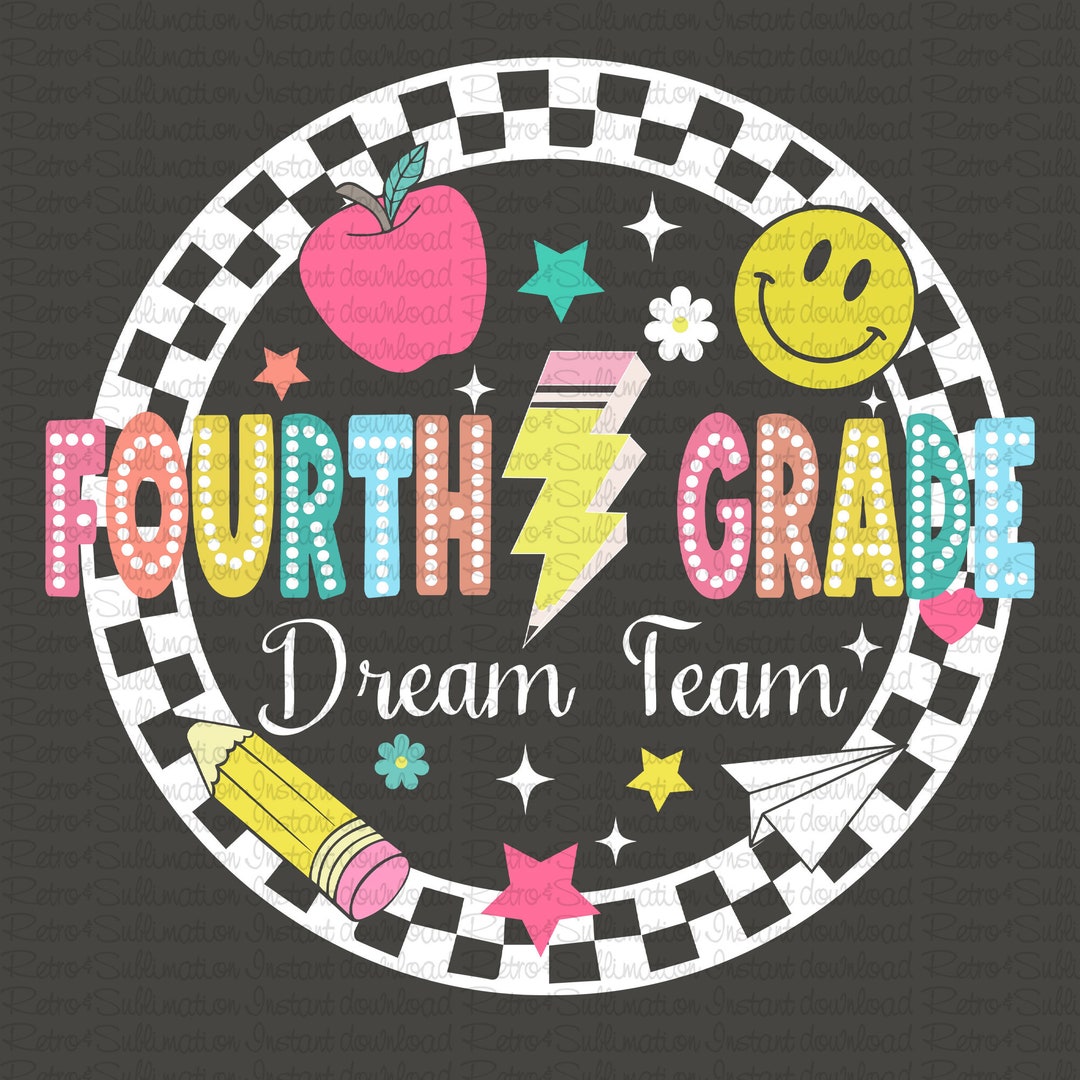 Fourth Grade Svg, Back to School 4th Grade Design Svg, Sublimation ...