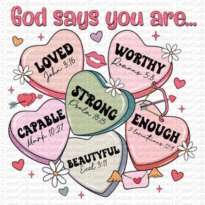 God Says You Are Valentine Png, Christian Valentine Png, Jesus ...