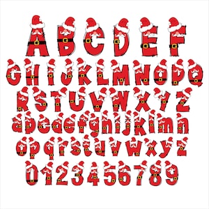 Christmas Doodle Letters Png Bundle, Christmas Alphabet Png, Hand Drawn ...