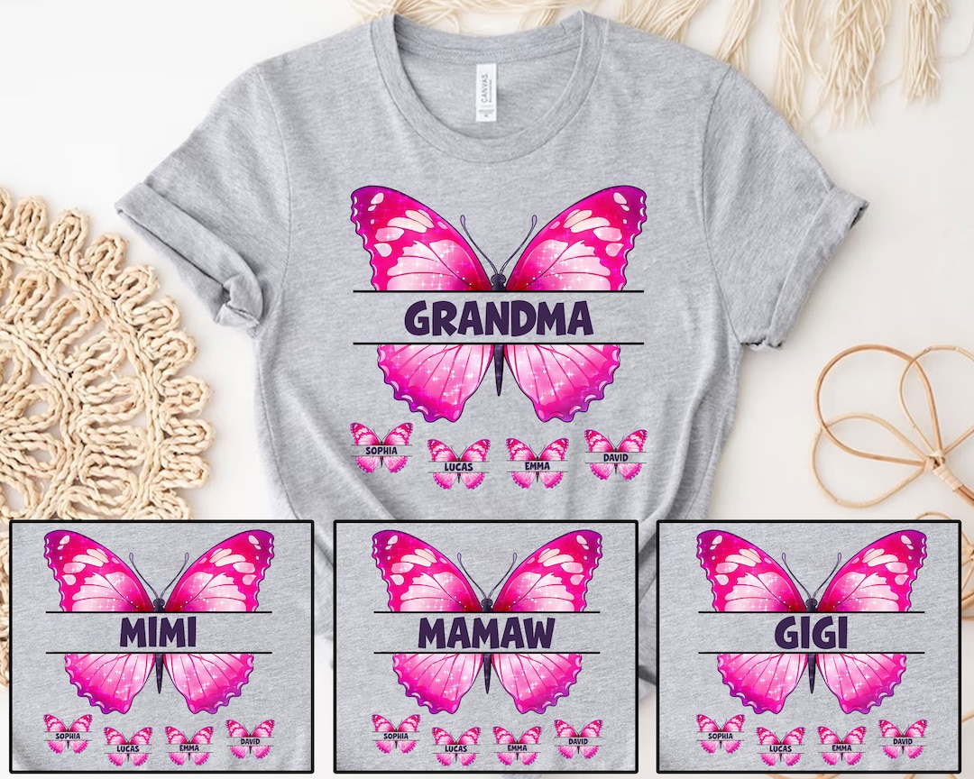 Butterfly Mama Png Bundle for Mothers Day Png, Personalization Grandma ...