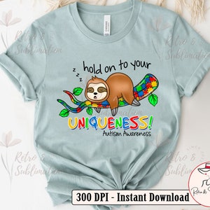 Uniqueness Sloth Autism Png ,autism Sloth Png, Autism Awareness Png ...