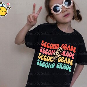 Second Grade Stacked Leopard Lightning Bolt Png, Back to School Png ...