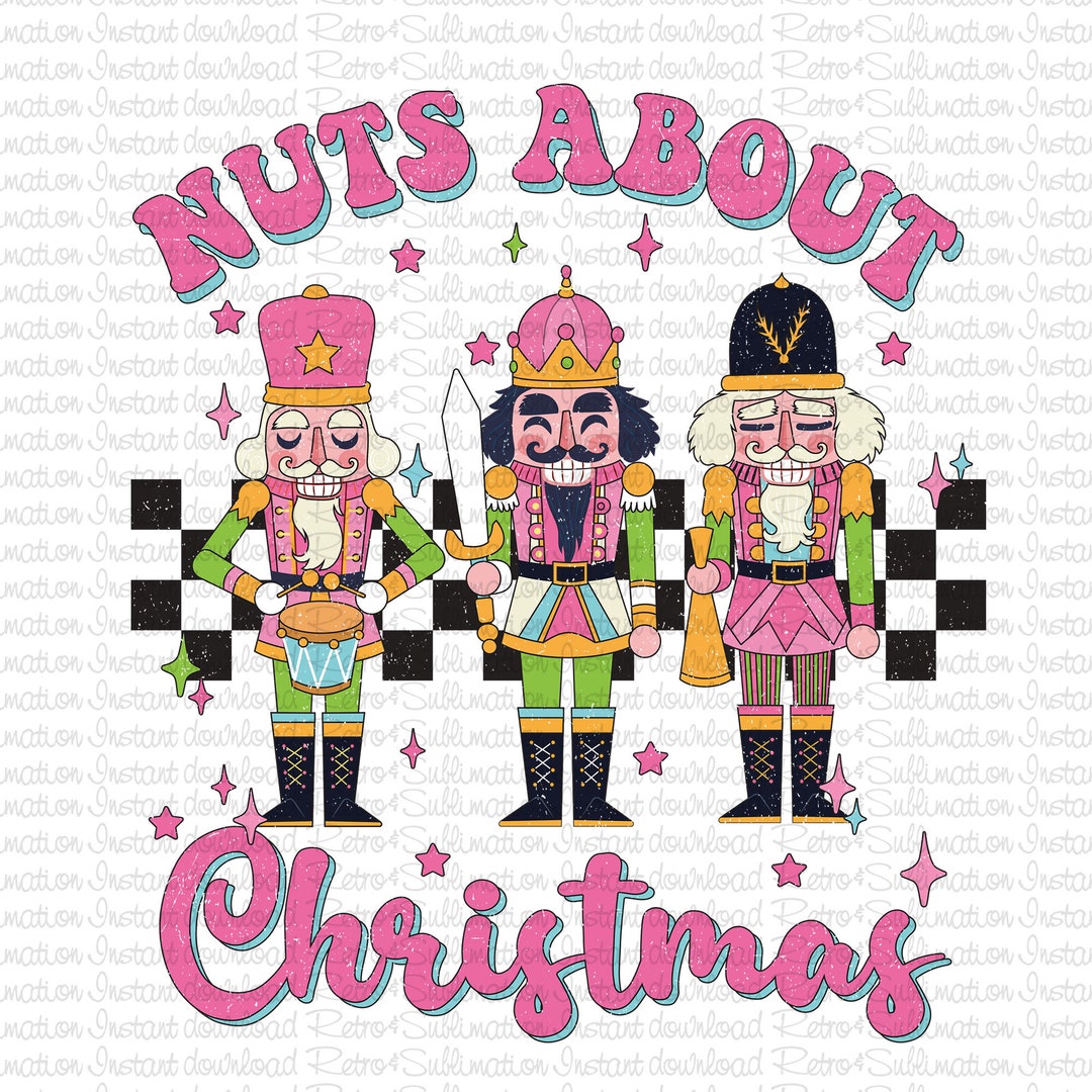 Nuts About Christmas Png, Merry Christmas Png, Pink Nutcracker PNG, Pink Christmas Png ...
