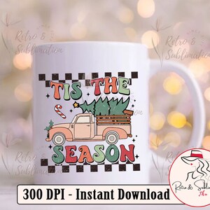 Retro Tis the Season Png, Merry Christmas PNG, Retro Christmas Design ...