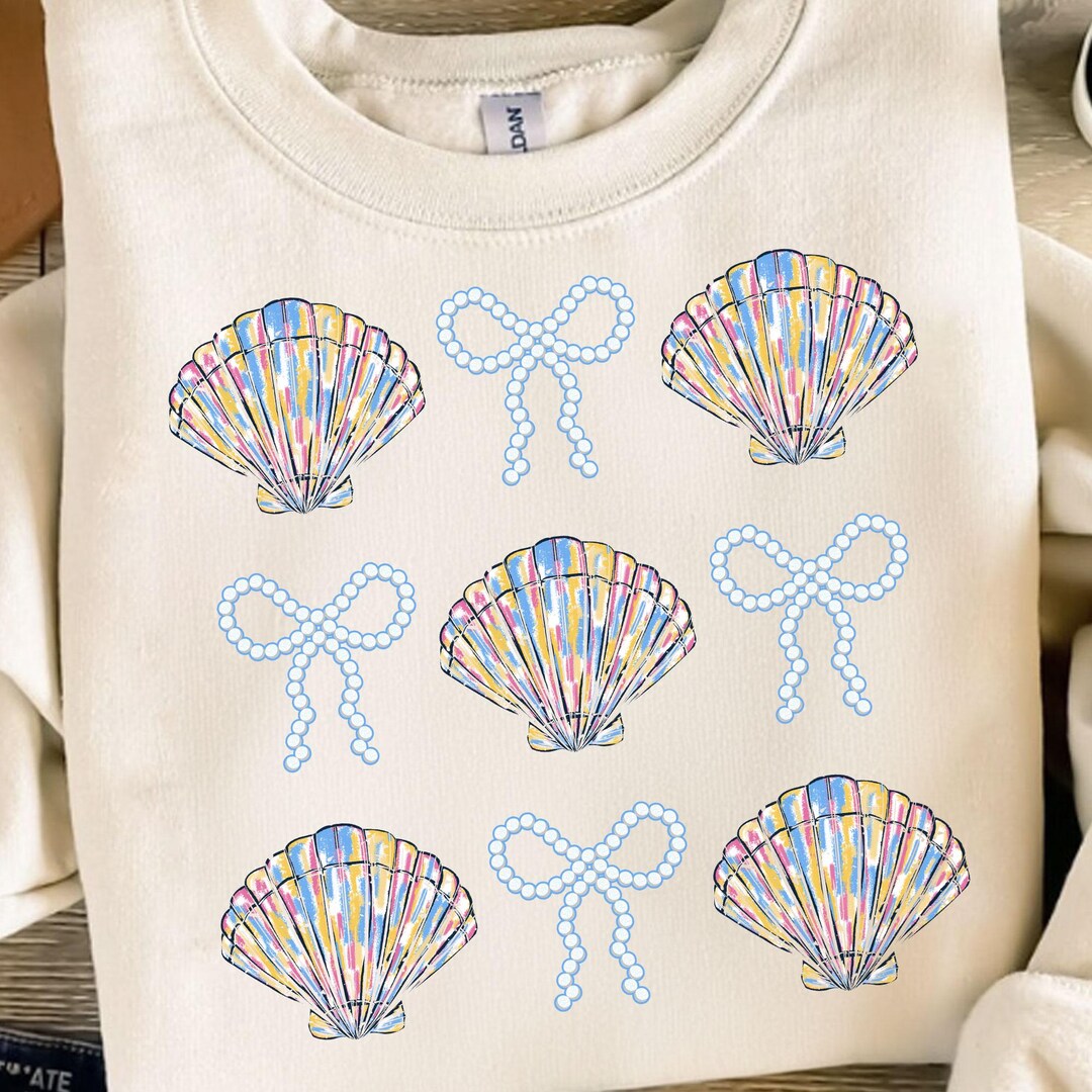 Coquette Seashell Png, Watercolor Coquette Png, Beach Vibes Png, Summer ...