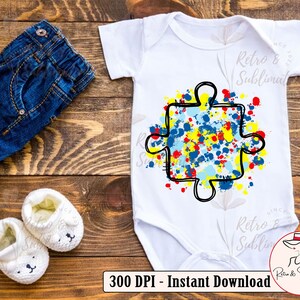 Watercolor Autism Puzzle Piece Png , Autism Awareness Png We Wear Blue ...