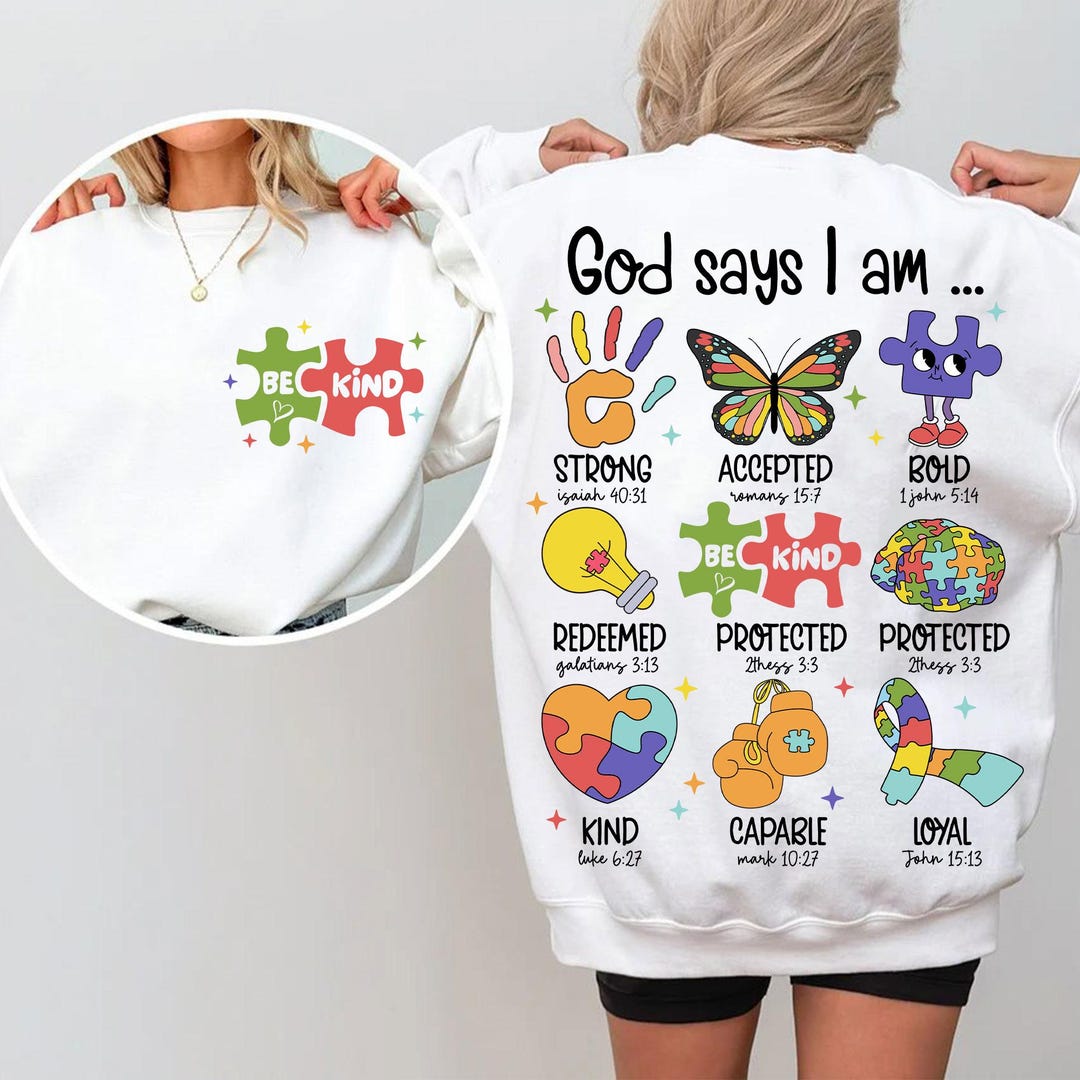 God Says I Am Autism Png, Be Kind Png, Autism Png, Jesus Autism Png ...