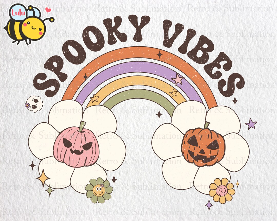 Spooky Vibes Rainbow Png, Spooky Season Png, Happy Halloween Png ...