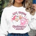 Hot Cocoa Christmas Movie Pink Santa Claus Png, Retro Pink Christmas ...
