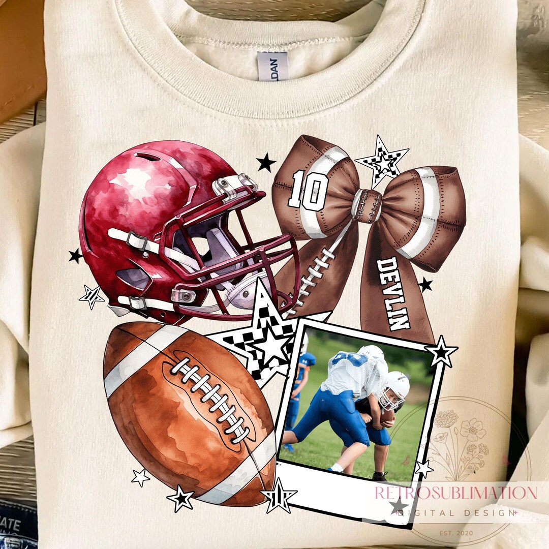 Custom Player Football Photo Frame Png, Game Day Football Png, Football ...