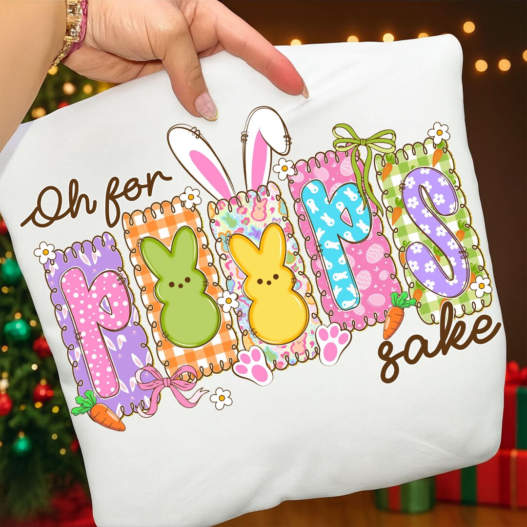 Preppy Easter PNG: Oh for Peep’s Sake Png, Spring Bunny (digital ...