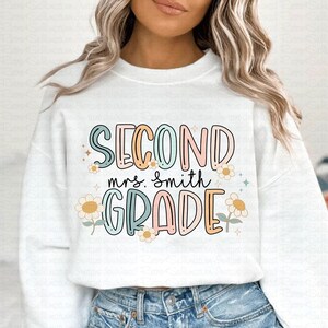 Custom Name Second Grade Png, First Day of School Png, Digital Design ...