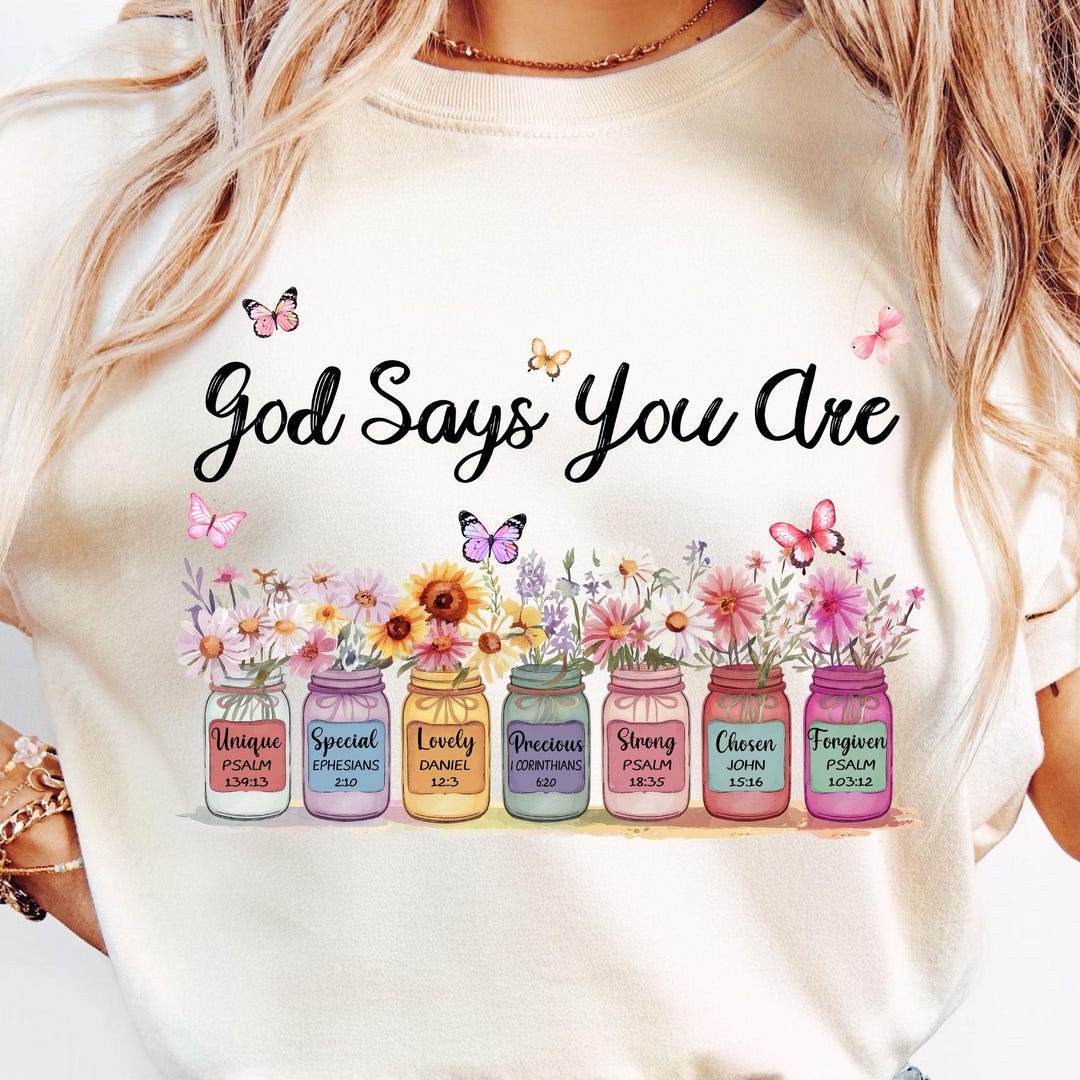 God Says You Are Png, Christian Quotes Png, Retro Sublimation Design ...