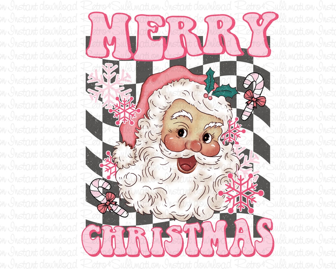 Pink Santa Claus Png, Pink Christmas Png, Merry Christmas Png, Pink ...