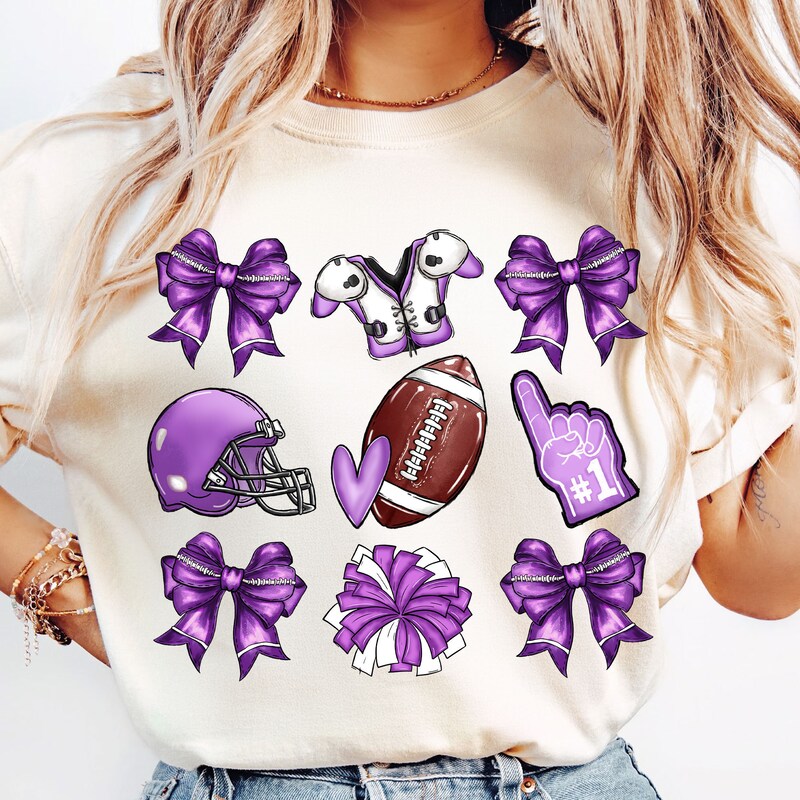 Purple Football Png - Etsy