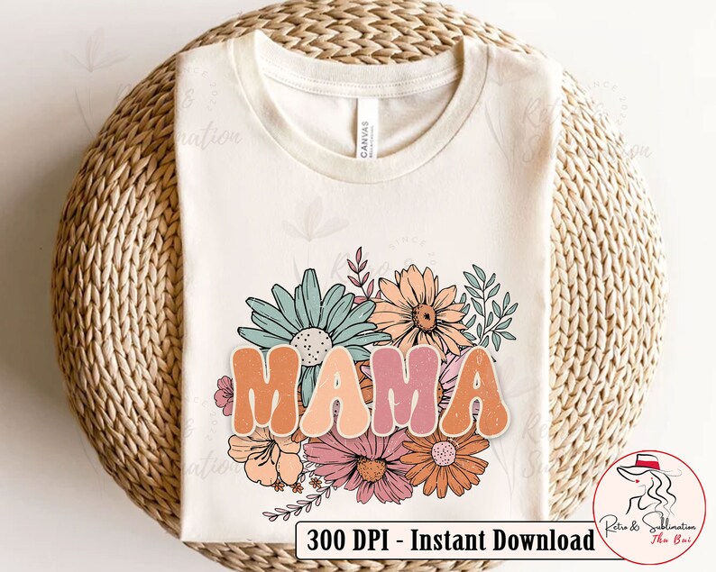 Retro Mama Png Mothers Day Png Mama Floral Png Groovy Mama - Etsy