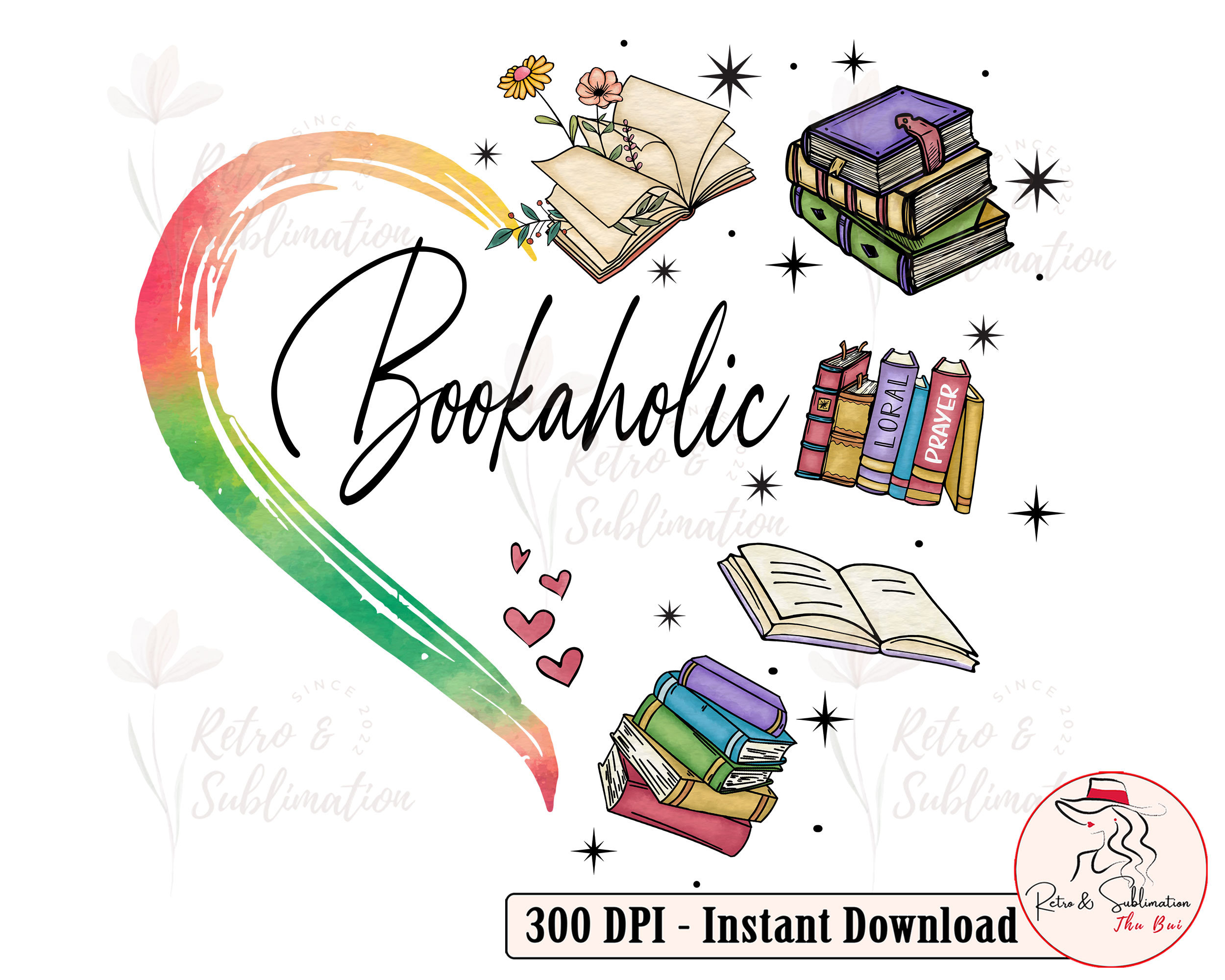 Bookaholic Png Reading Png Books Png Teacher Png Heart - Etsy