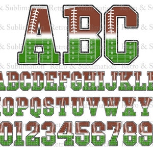 American Football Letters PNG Split, Alphabet PNG Football Doodle PNG ...
